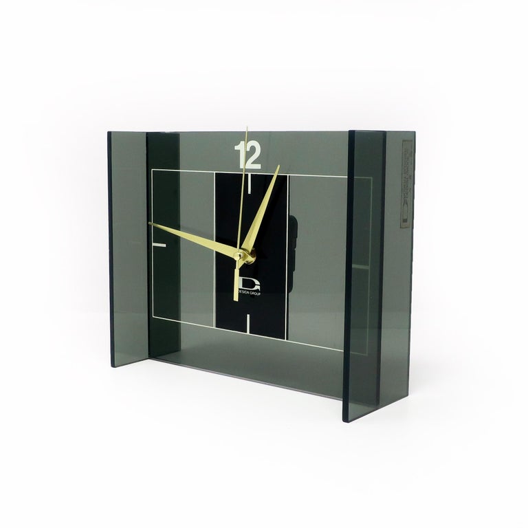1970s Smoked Lucite Clock by Robert Blosser for Design Group For Sale ...