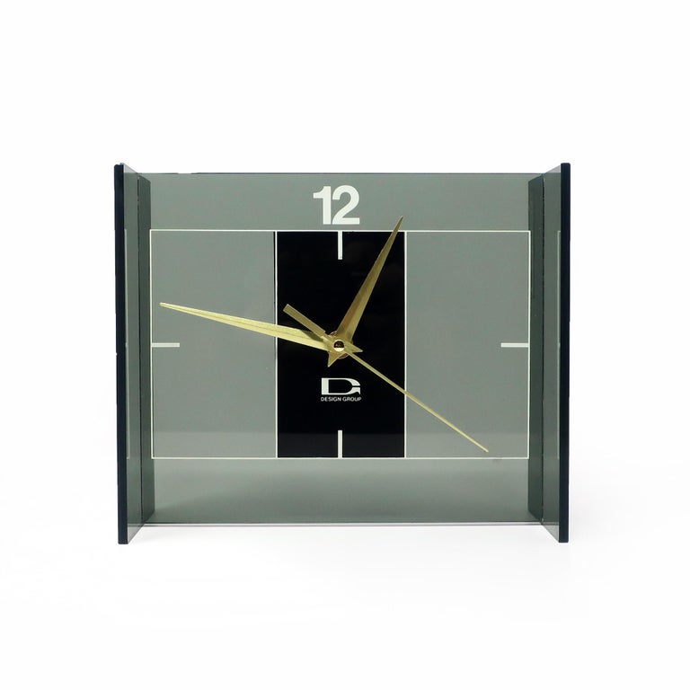 1970s Smoked Lucite Clock by Robert Blosser for Design Group For Sale ...