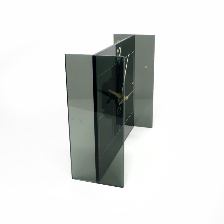 1970s Smoked Lucite Clock by Robert Blosser for Design Group For Sale ...