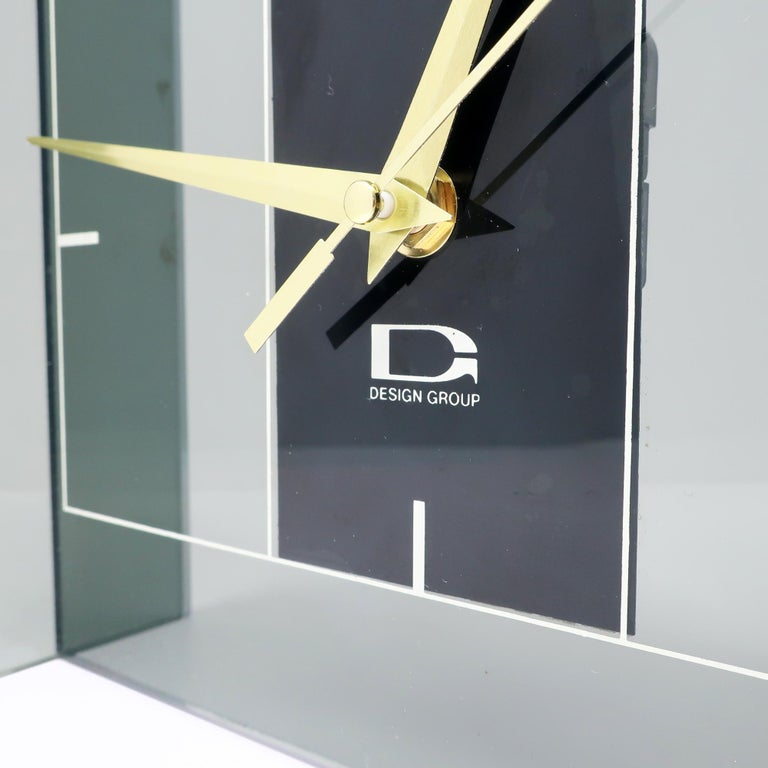 1970s Smoked Lucite Clock by Robert Blosser for Design Group For Sale ...