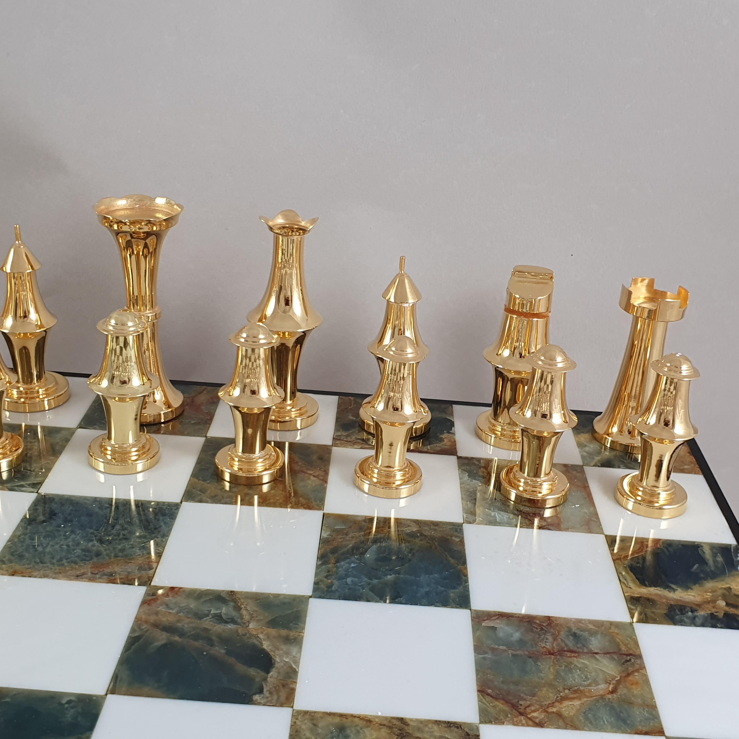 1970's Solid Silver, Gilt and Marble Chess Set For Sale at 1stDibs ...