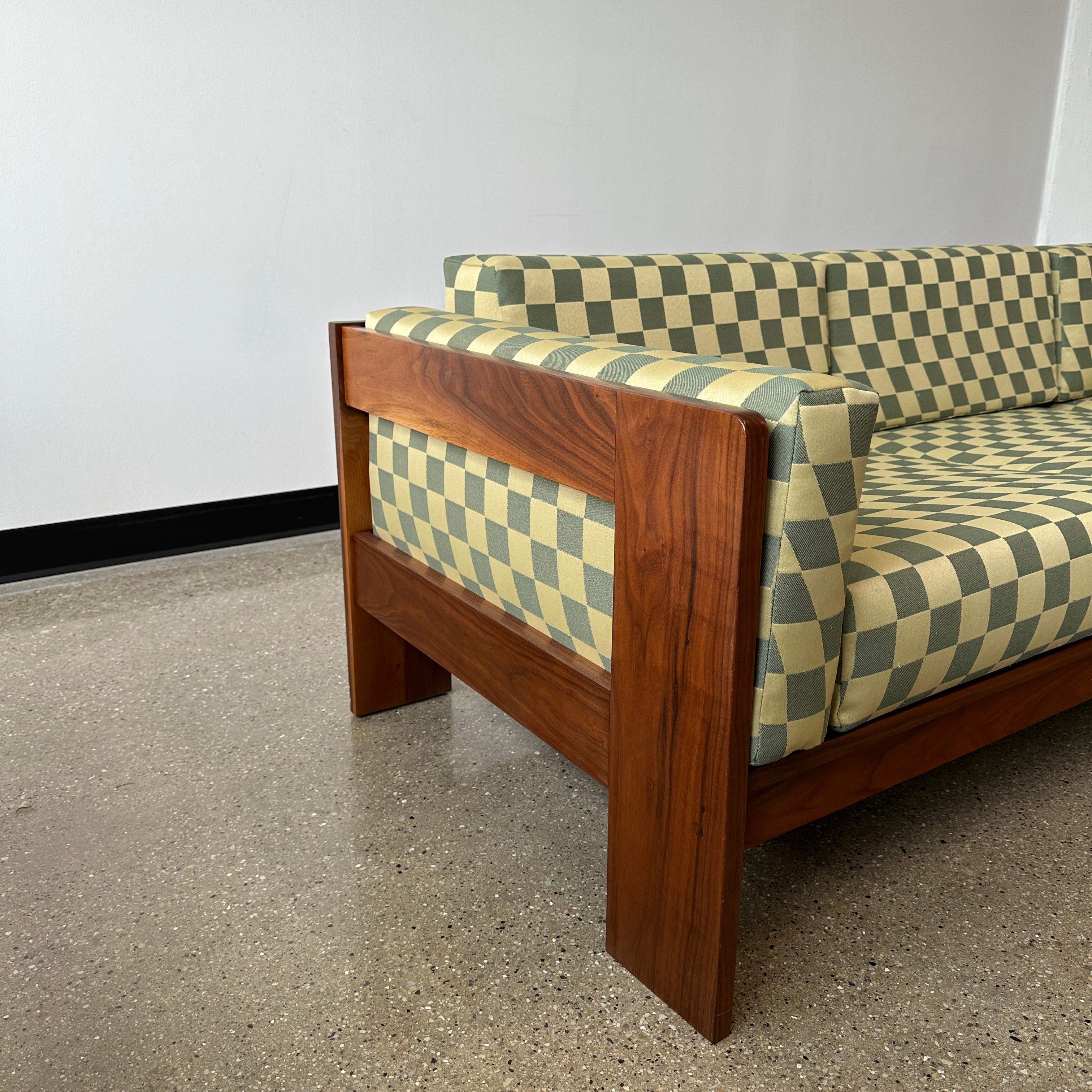 1970s Solid Walnut Sofa For Sale at 1stDibs
