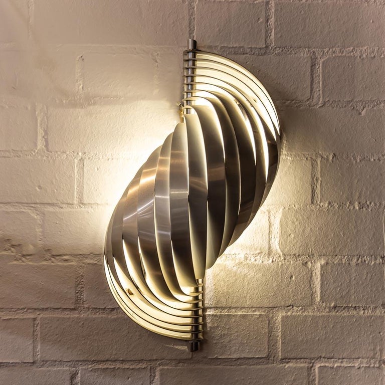 1970s Space Age Pair of Sconces French Design by Henri Mathieu Bend ...