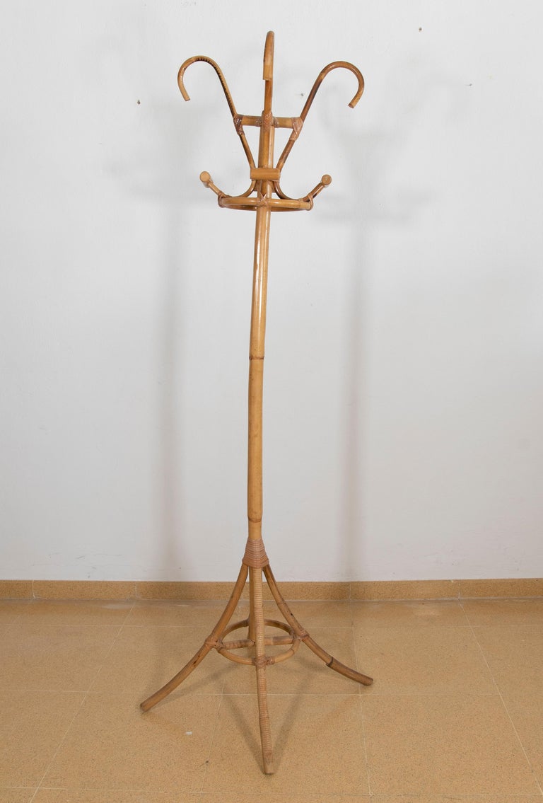 1970s, Spanish, Bamboo Floor Coat Hanger For Sale at 1stDibs