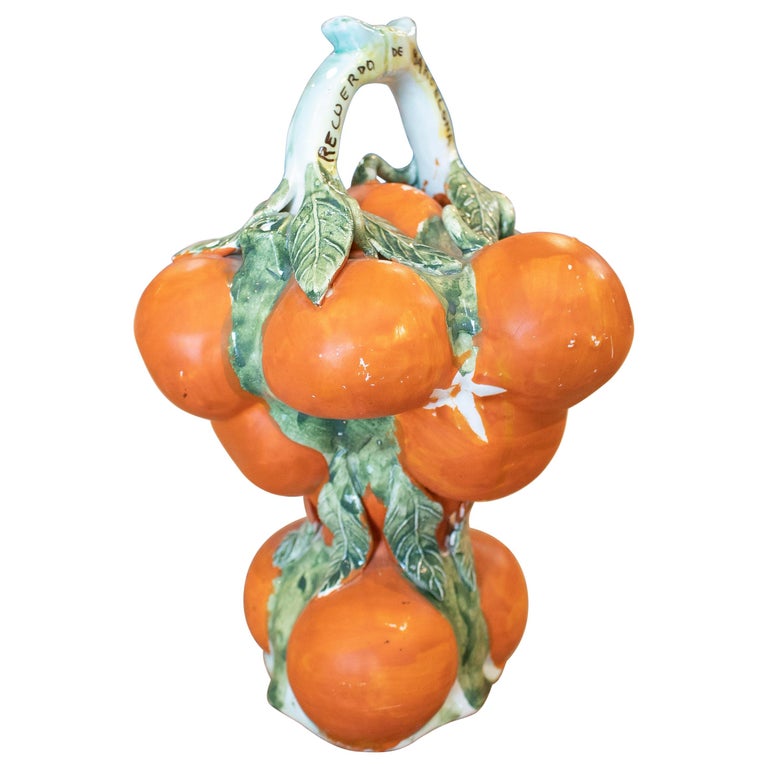 1970s Spanish Barcelona Souvenir Hand Painted "Botijo" Earthenware ...