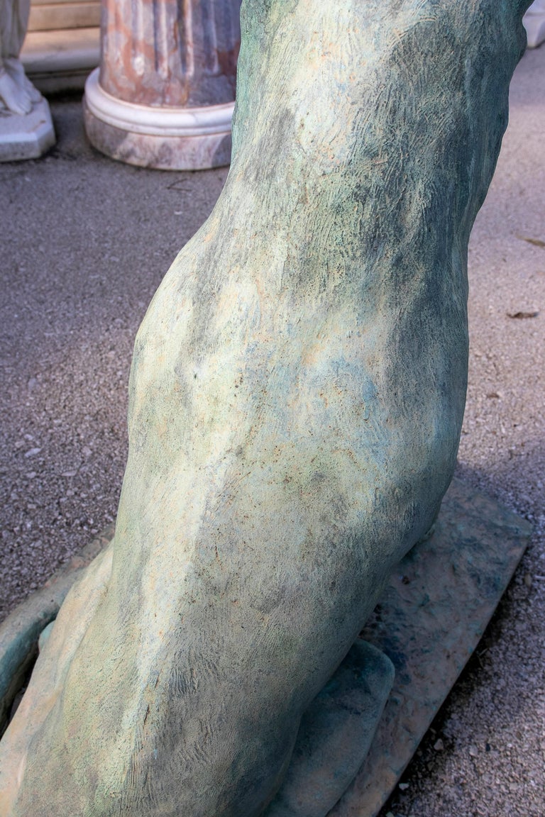 1970s Spanish Signed Life-Size Bronze Dog Garden Sculpture For Sale at ...