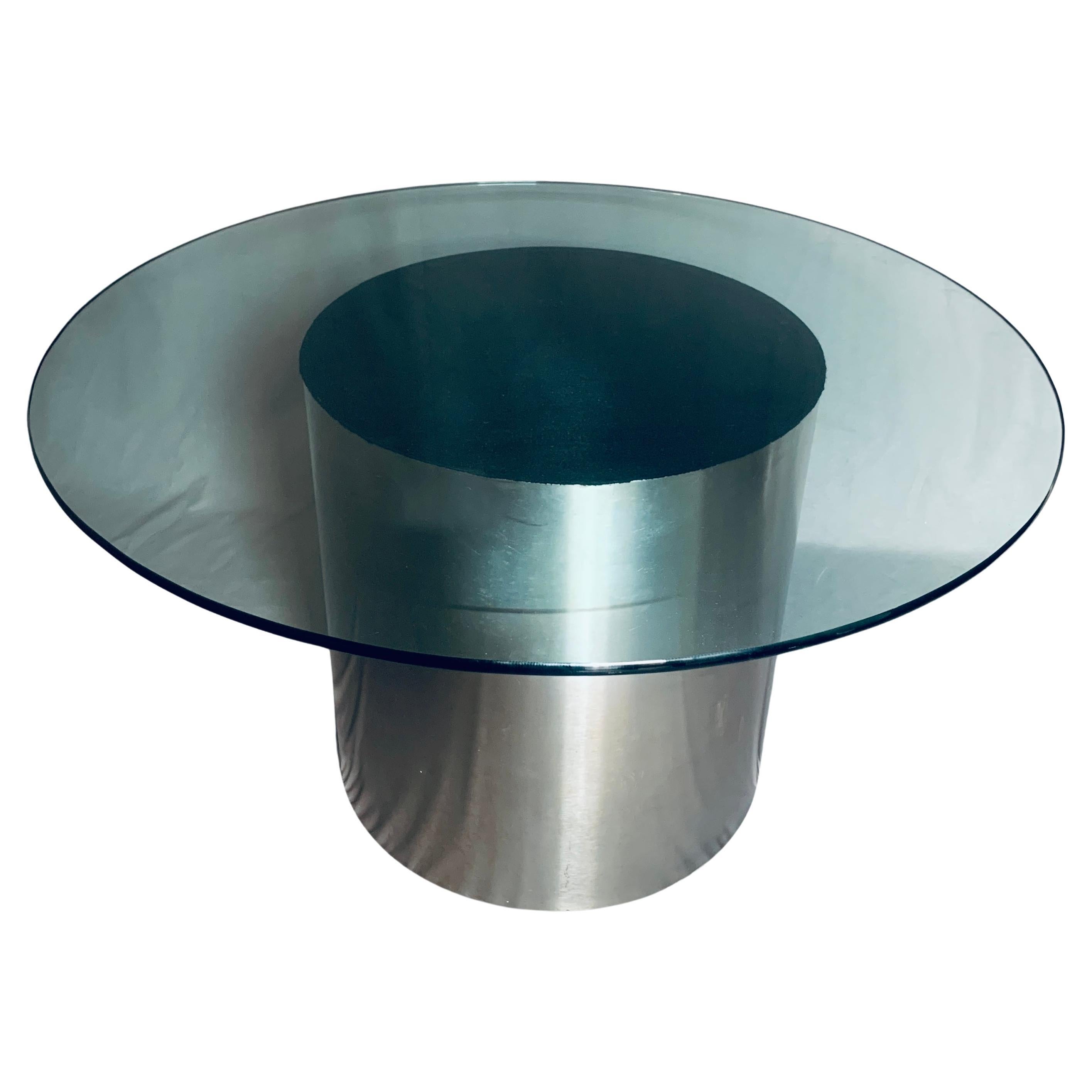 Steel and Glass Brueton designed Table Base, 1970s For Sale at 1stDibs