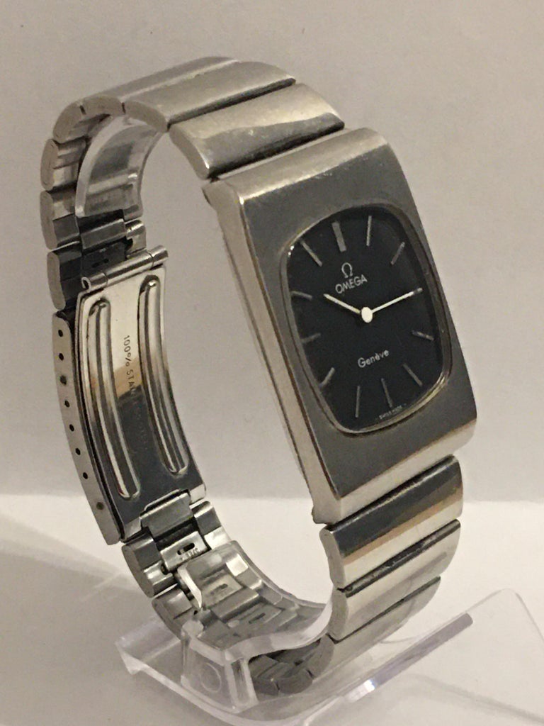 1970s Stainless Steel Omega Geneve Mechanical Watch For Sale at 1stDibs