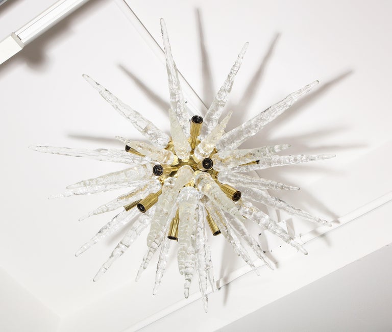 1970s Stalactite Murano Glass Ceiling Light For Sale at 1stDibs