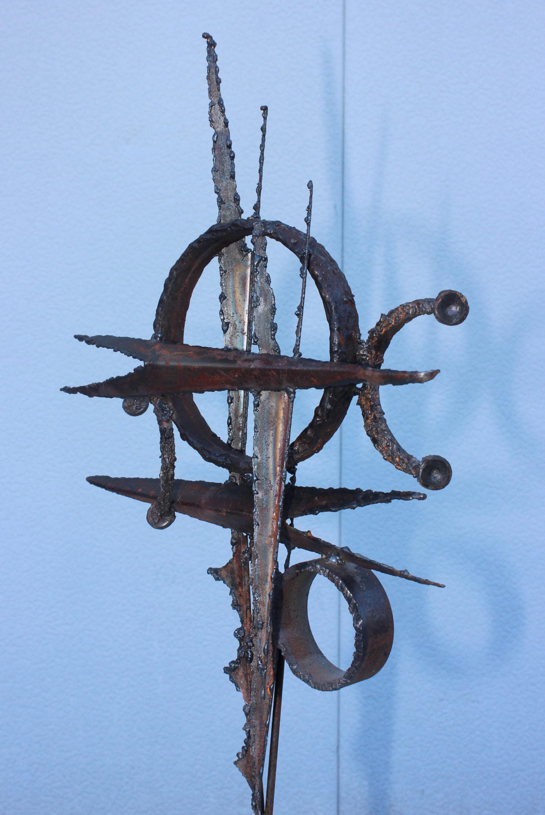 1970s Steel Abstract Table Sculpture For Sale at 1stDibs