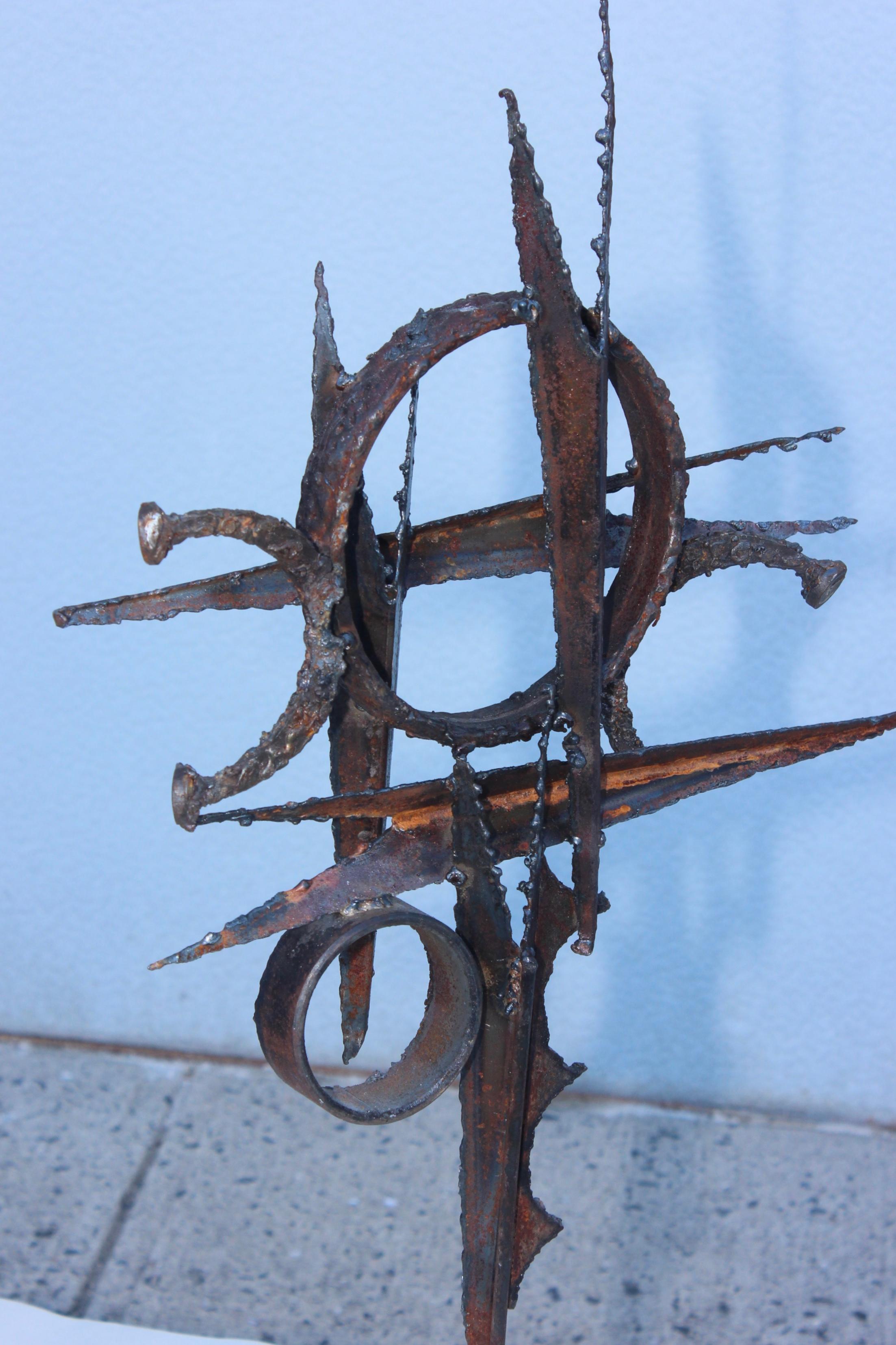 1970s Steel Abstract Table Sculpture For Sale at 1stDibs