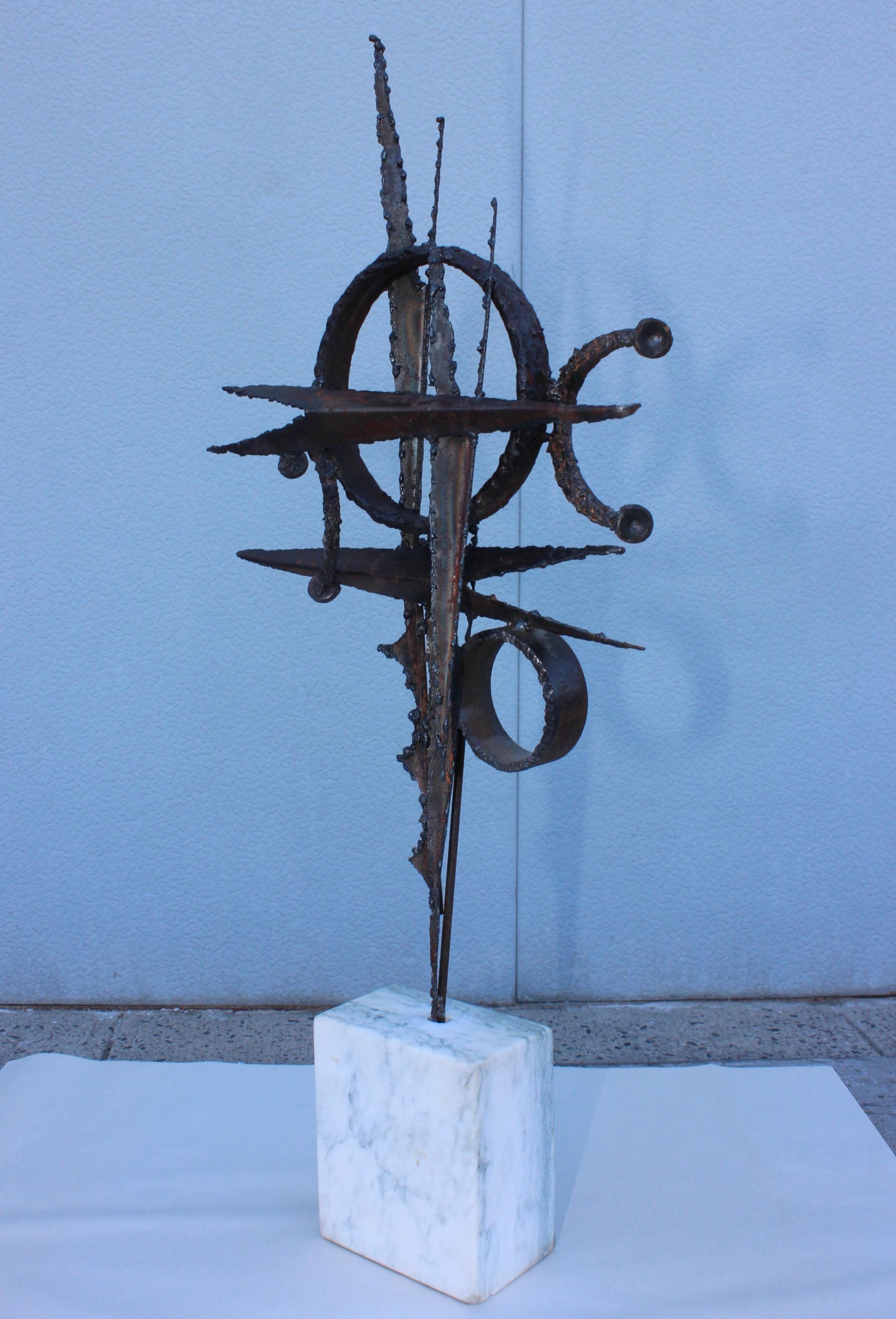 1970s Steel Abstract Table Sculpture For Sale at 1stDibs