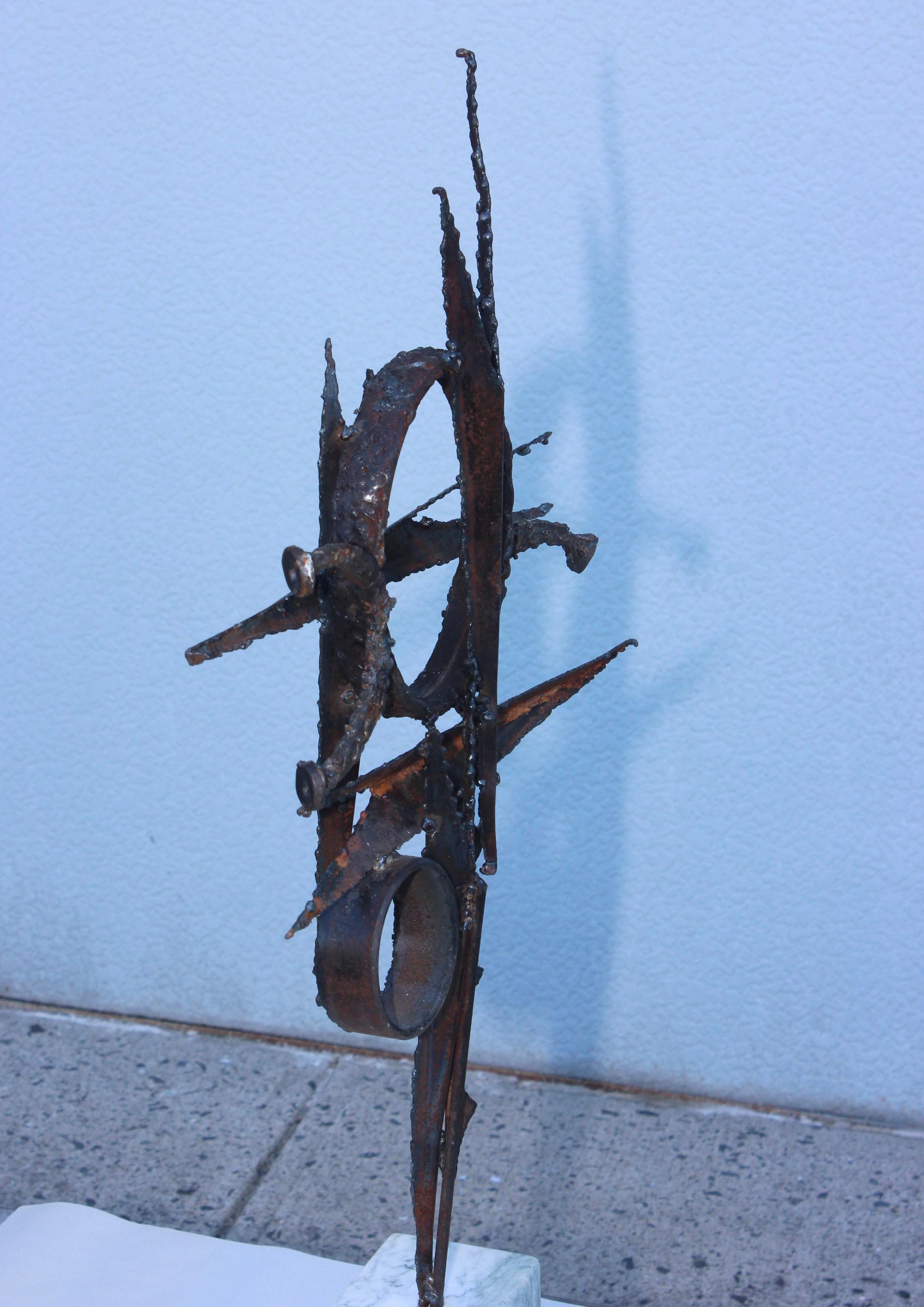 1970s Steel Abstract Table Sculpture For Sale at 1stDibs