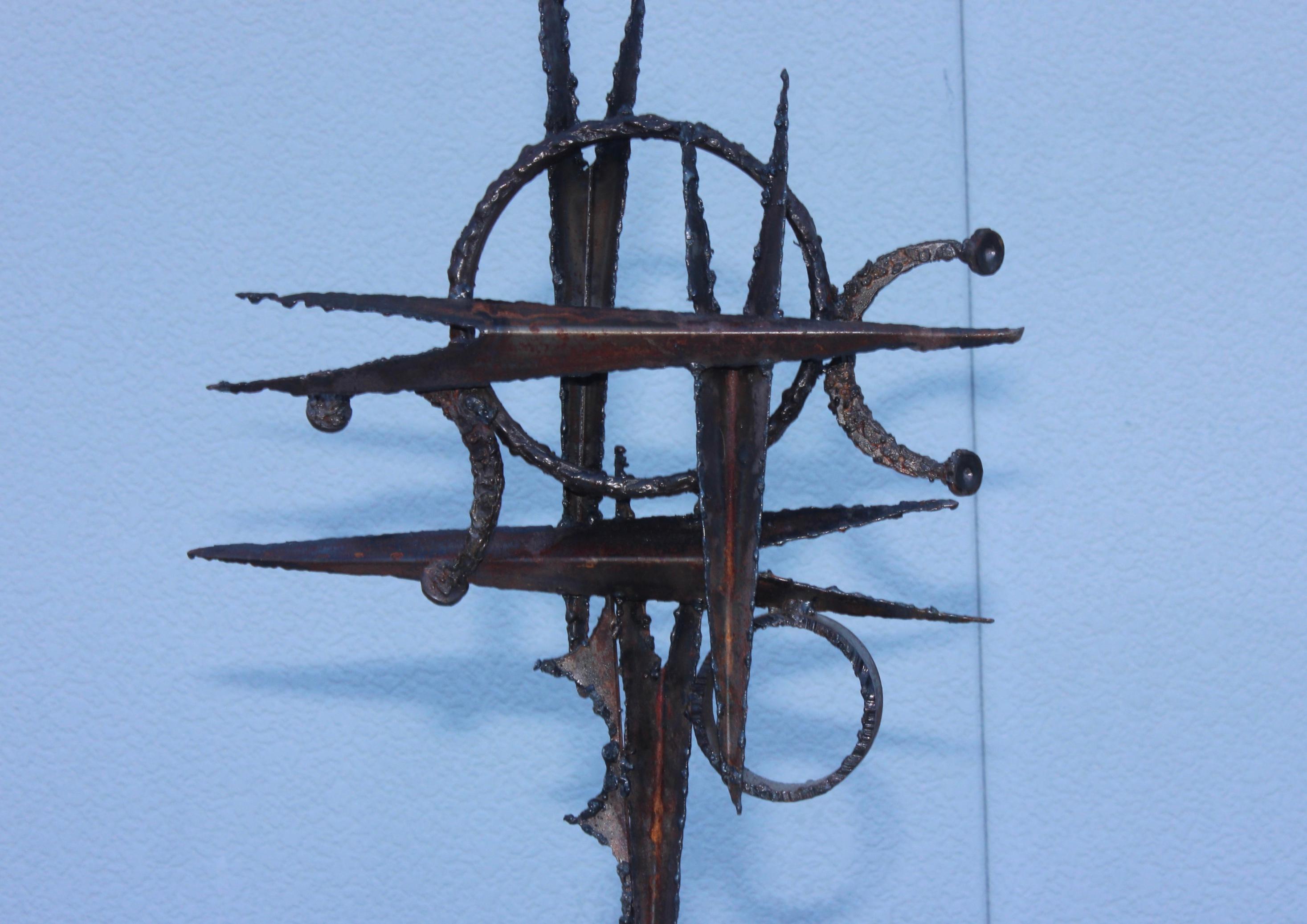 1970s Steel Abstract Table Sculpture For Sale at 1stDibs