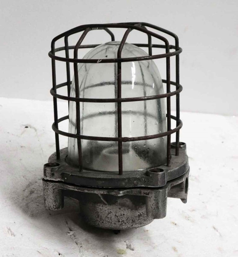 1970s Steel and Glass Nautical Caged Ship Light with Wrench For Sale at ...