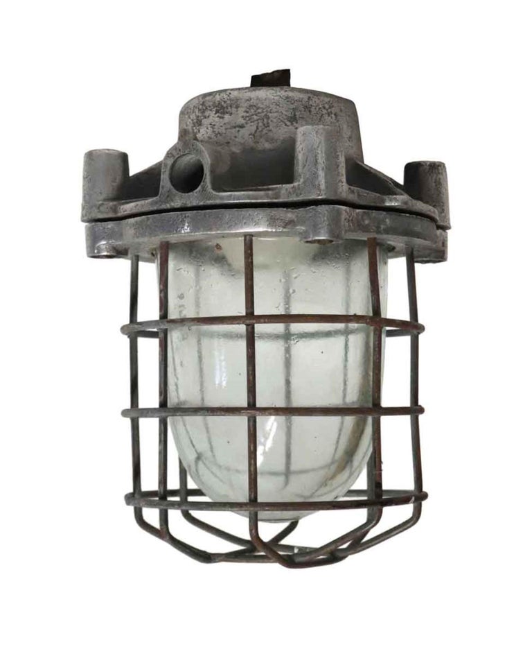 1970s Steel and Glass Nautical Caged Ship Light with Wrench For Sale at ...