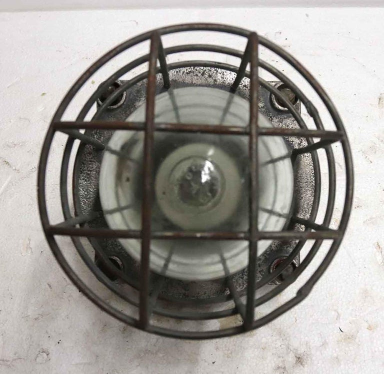 1970s Steel and Glass Nautical Caged Ship Light with Wrench For Sale at ...