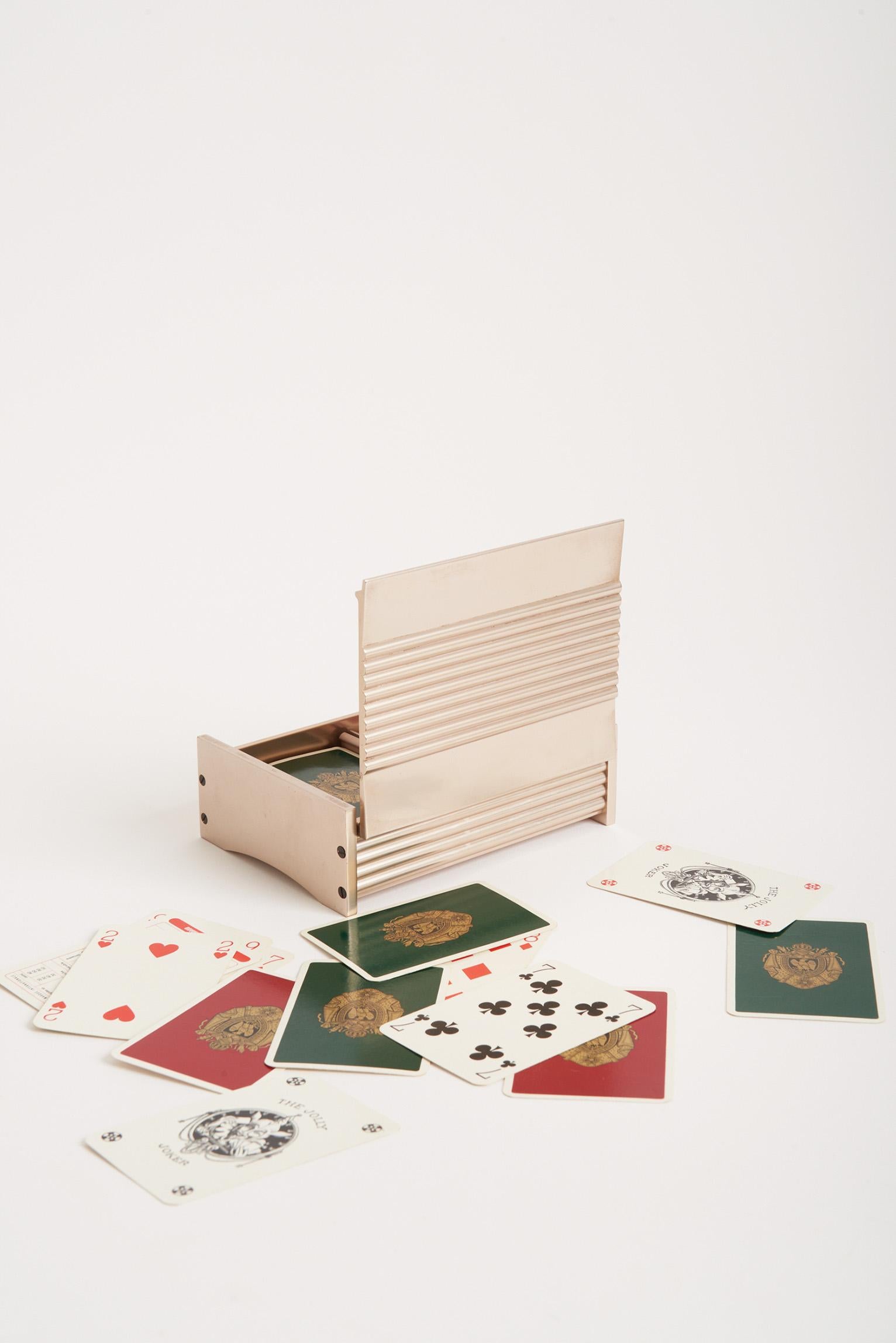 1970s Steel Playing Card Box at 1stDibs