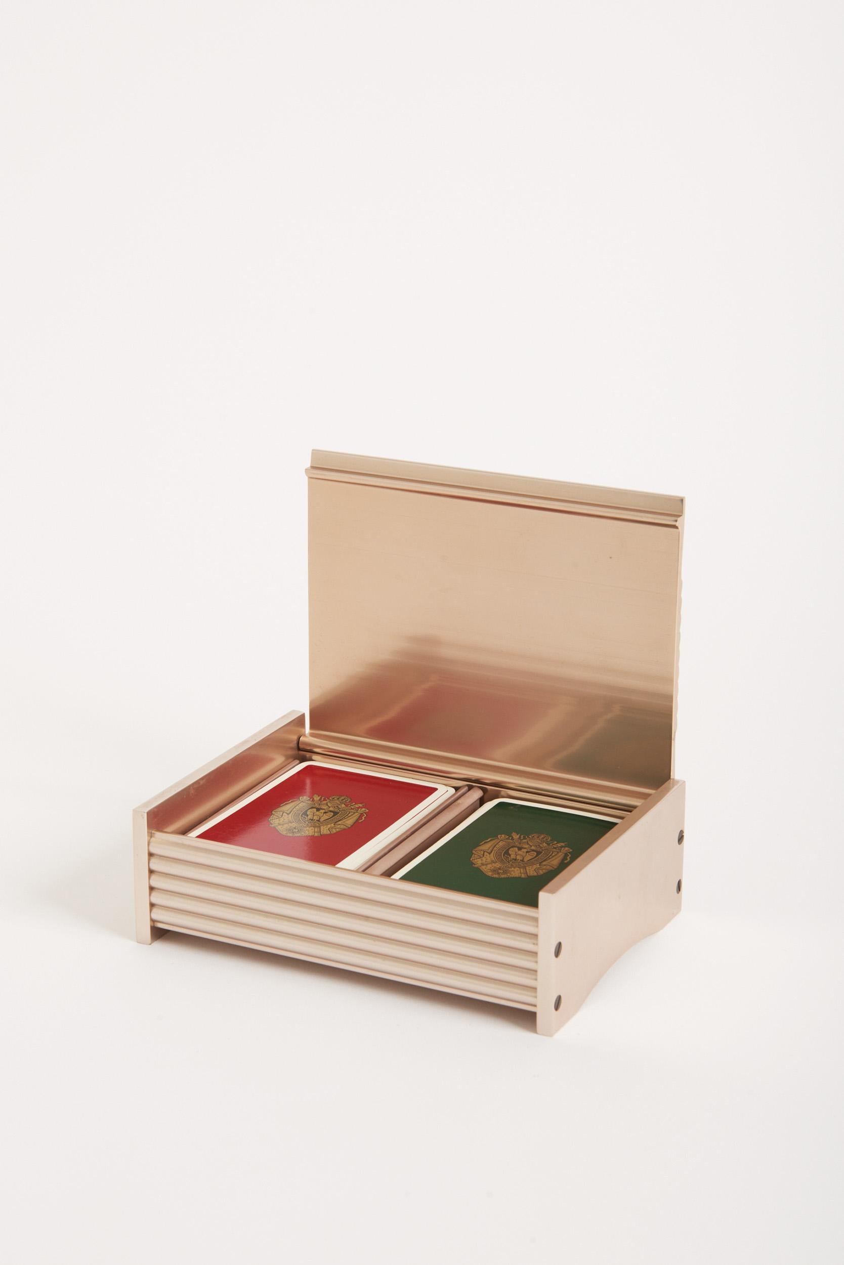 1970s Steel Playing Card Box at 1stDibs