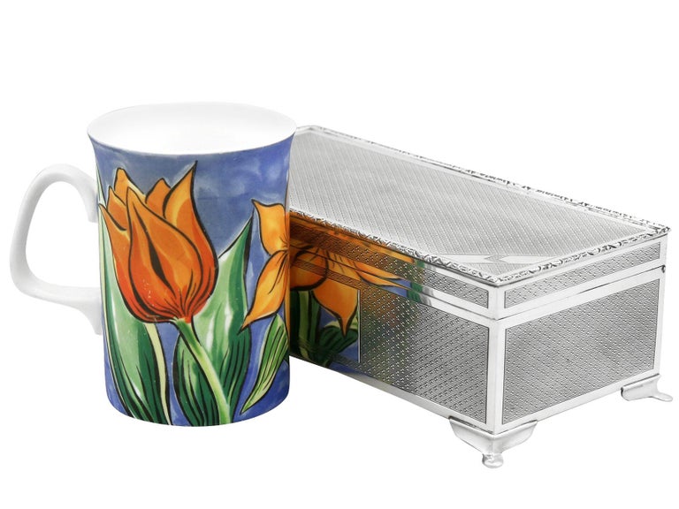 Harman Brothers 1970's Sterling Silver Cigarette Jewelry Box For Sale ...
