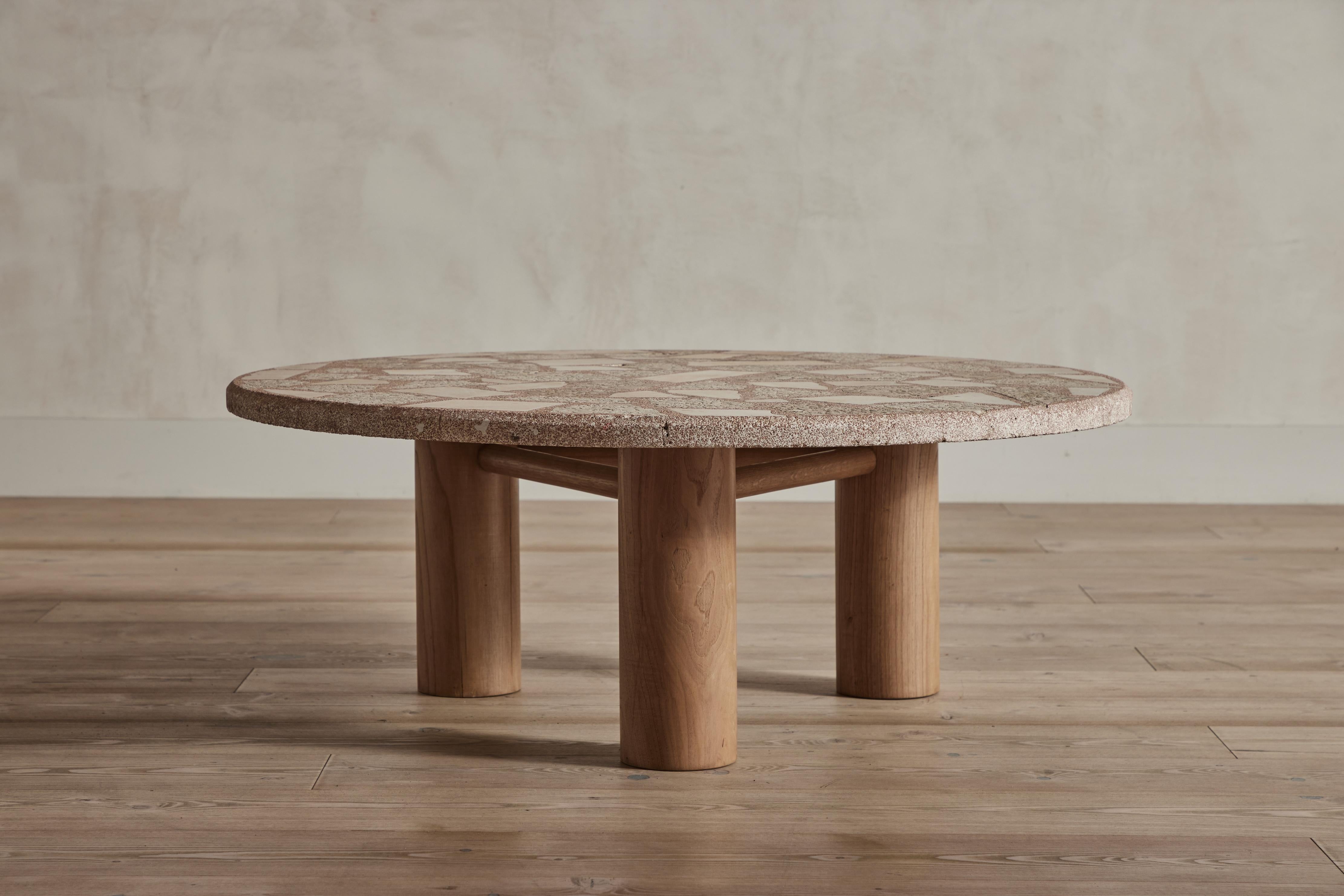 1970s Stone Mosaic Coffee Table at 1stDibs