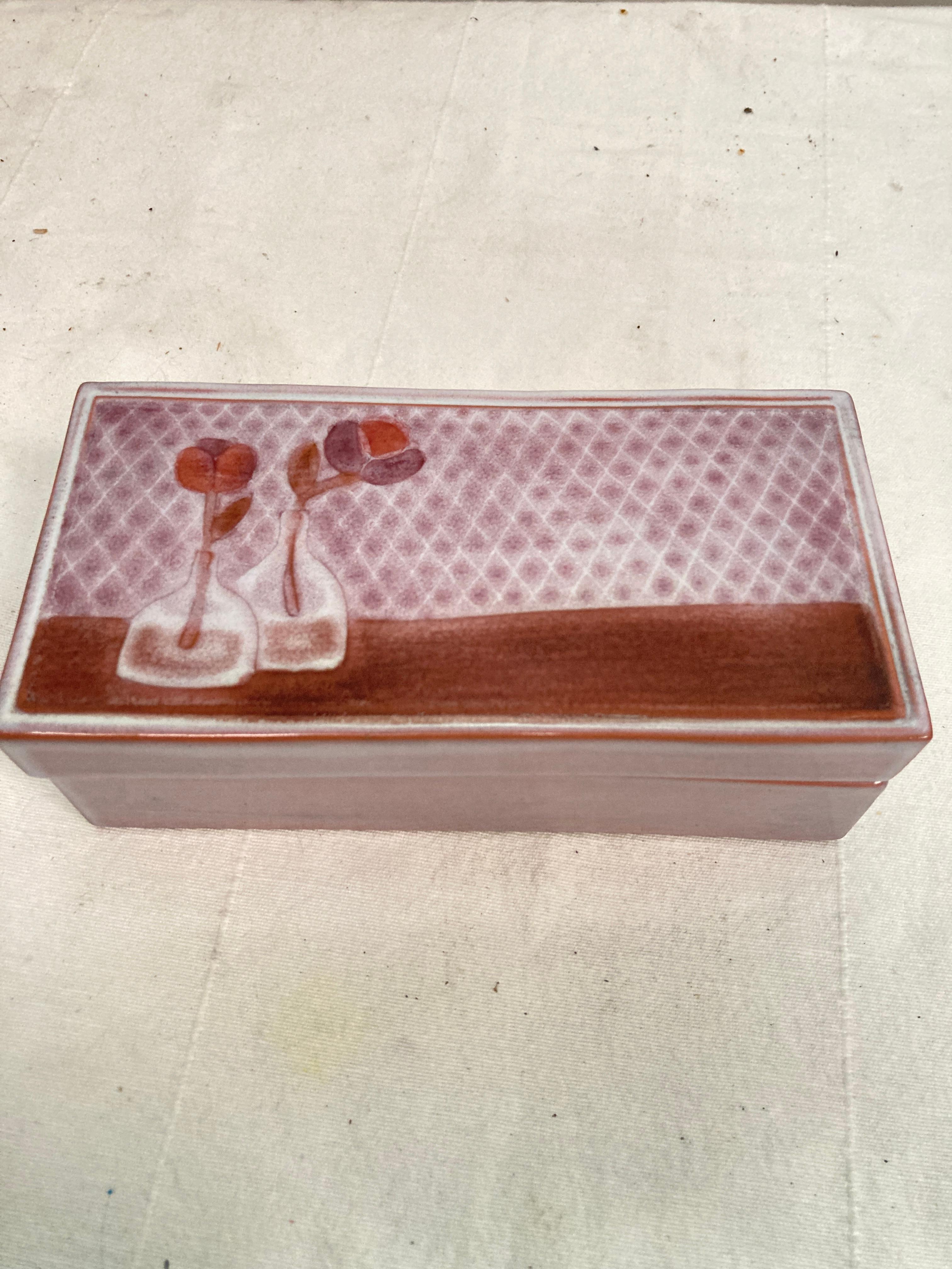 1970's Studio potter ceramic box by Robert Cloutier For Sale at 1stDibs