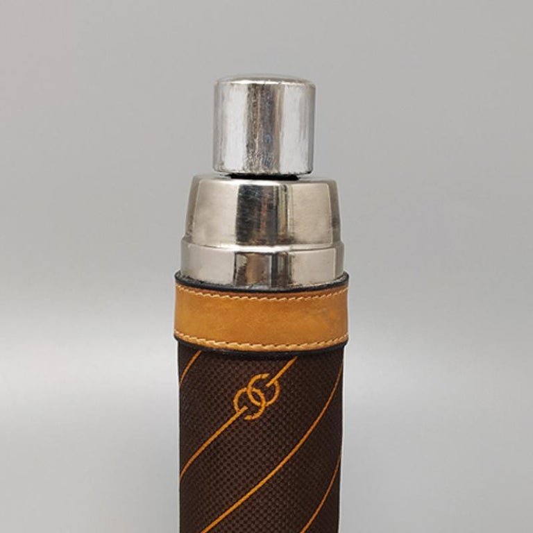 1970s Stunning Gucci Brown Monogram Canvas Thermos Vacuum Flask, Made i ...