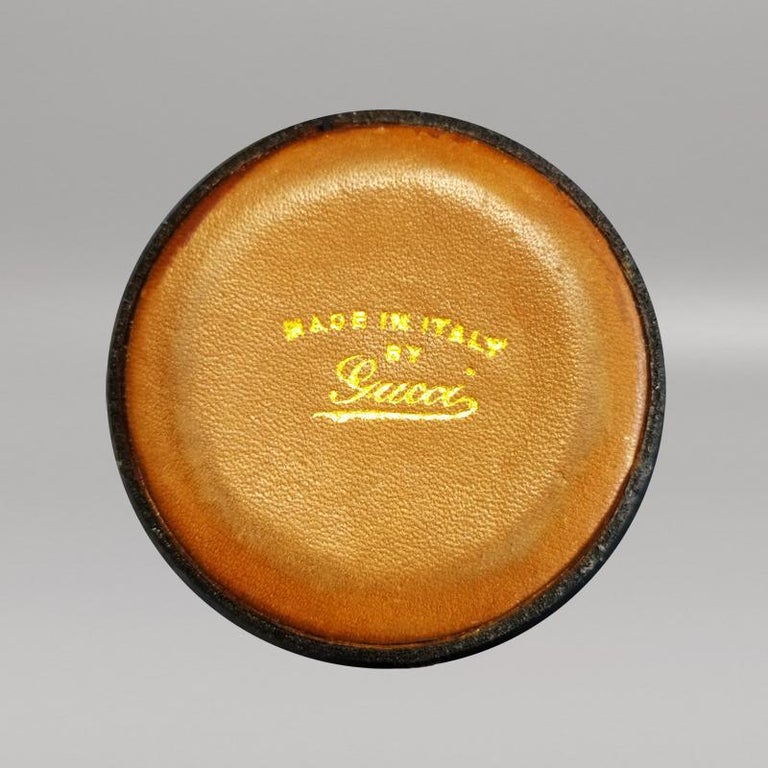 1970s Stunning Gucci Brown Monogram Canvas Thermos Vacuum Flask, Made i ...