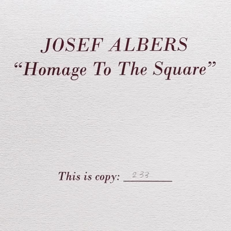 1970s Stunning Josef Albers "Homage to The Square" Lithograph by ...