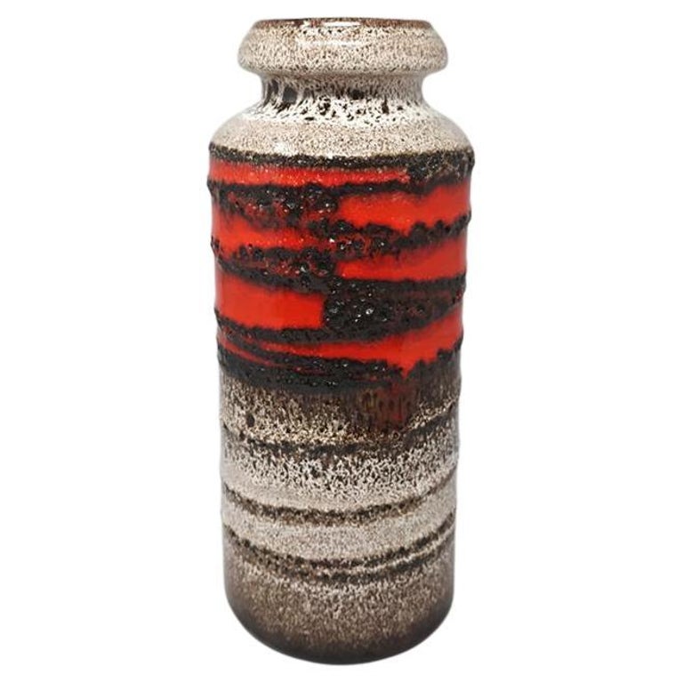 1970s Stunning Original Big Scheurich Lava Vase For Sale at 1stDibs