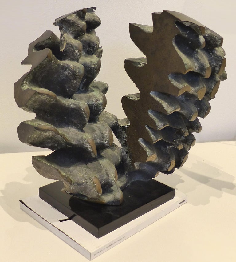 1970s Substantial Brutalist Bronze Sculpture, Signed For Sale at 1stDibs