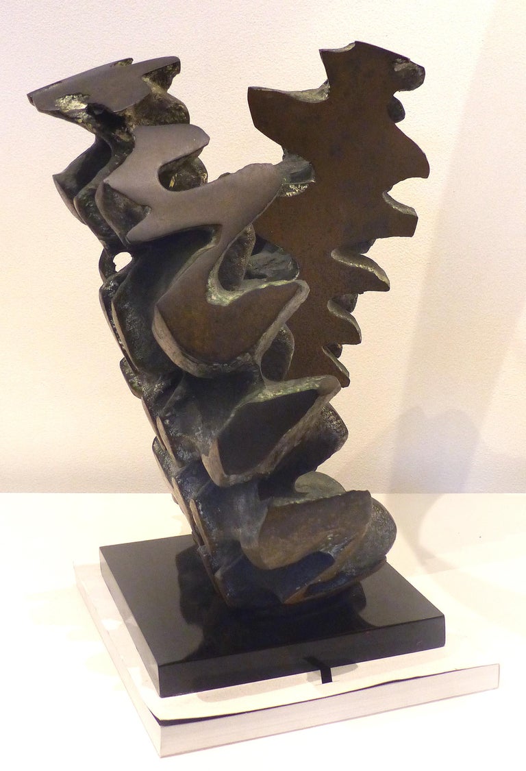 1970s Substantial Brutalist Bronze Sculpture, Signed For Sale at 1stDibs