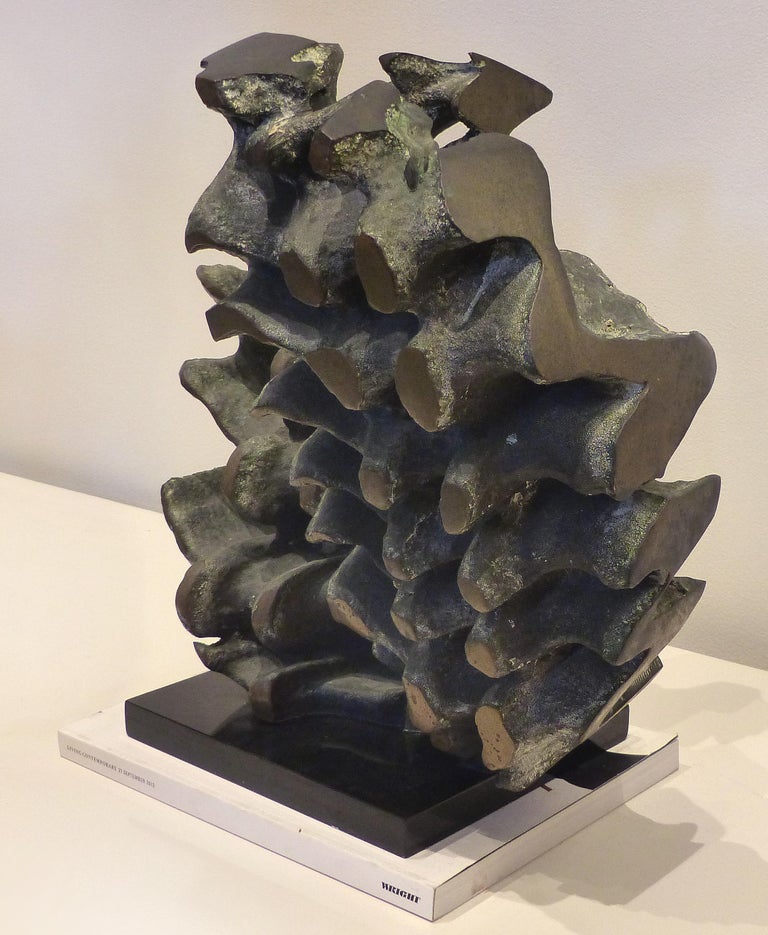 1970s Substantial Brutalist Bronze Sculpture, Signed For Sale at 1stDibs
