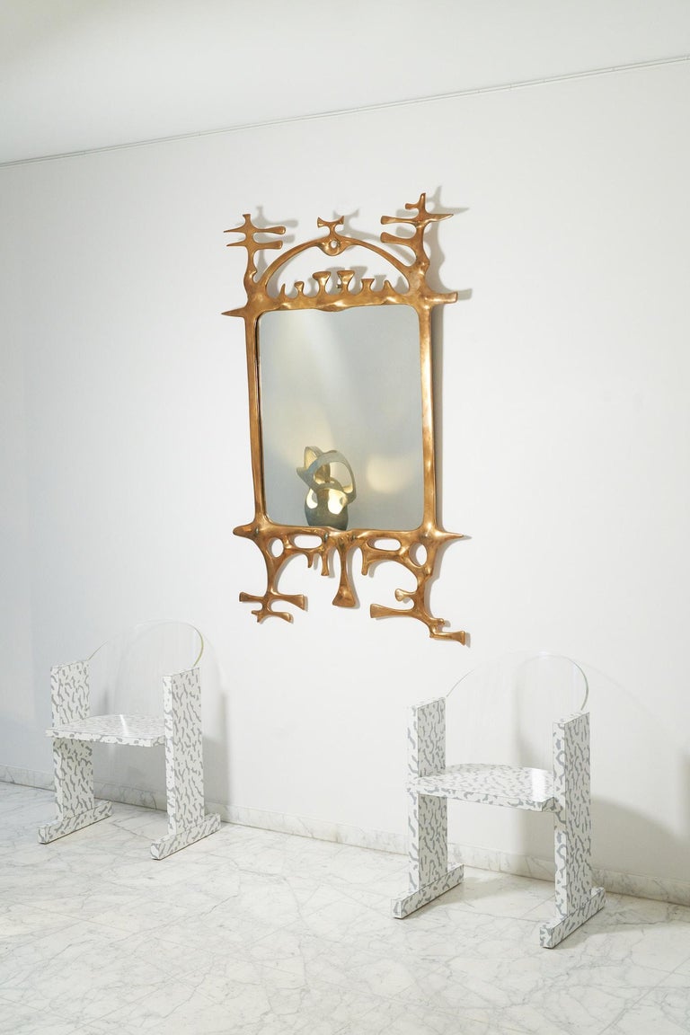 1970s Surrealist Mirror by Victor Roman For Sale at 1stDibs