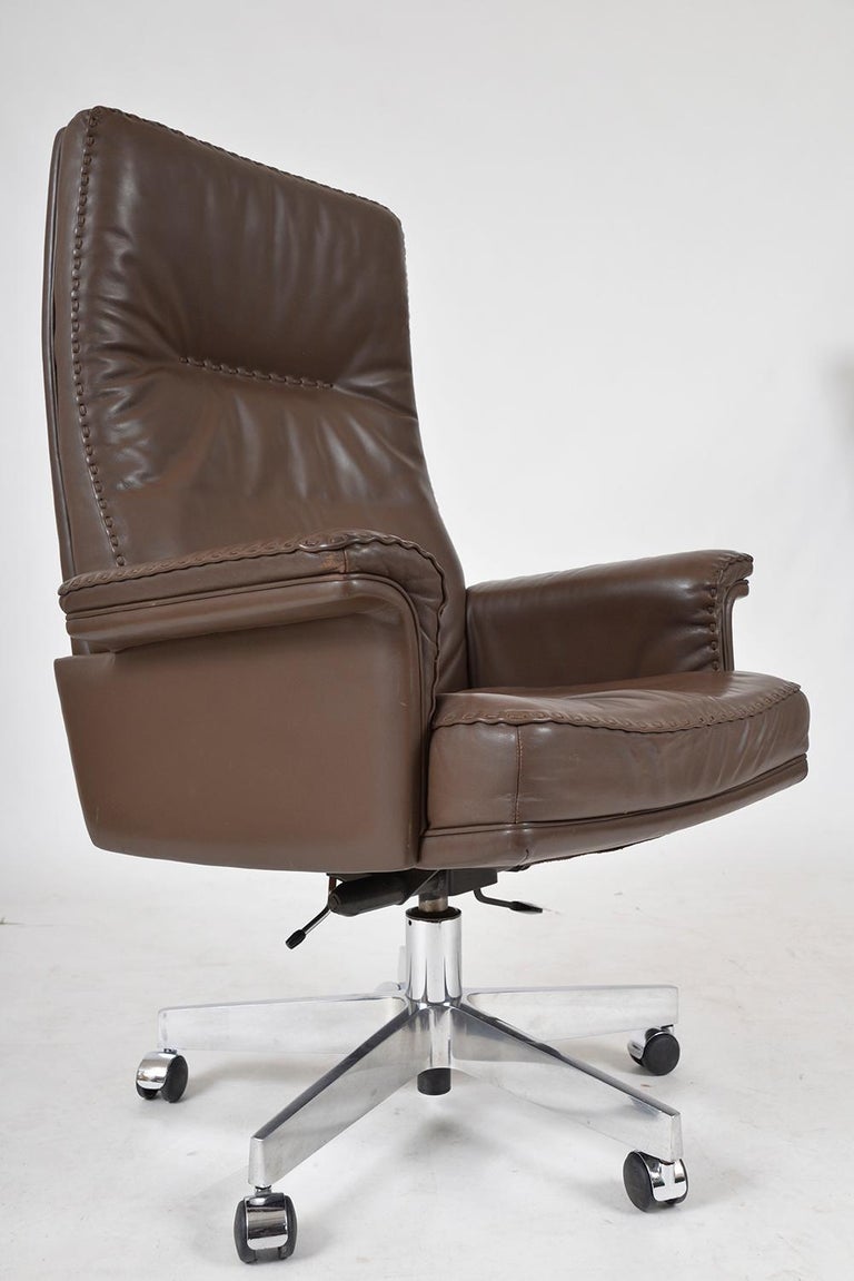 1970s Swiss De Sede Ds 35 Executive Swivel Leather Office Chair ...
