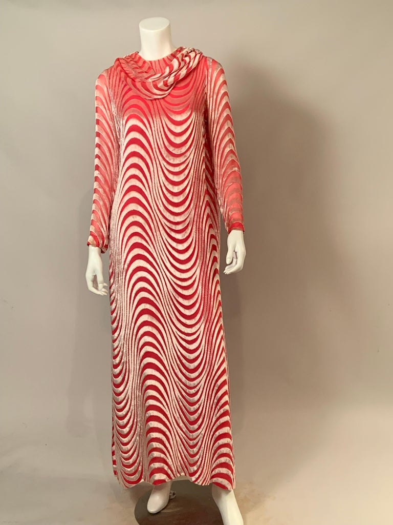 1970's Tan Giudicelli for Giorgio Beverly Hills Rose Devore Velvet ...