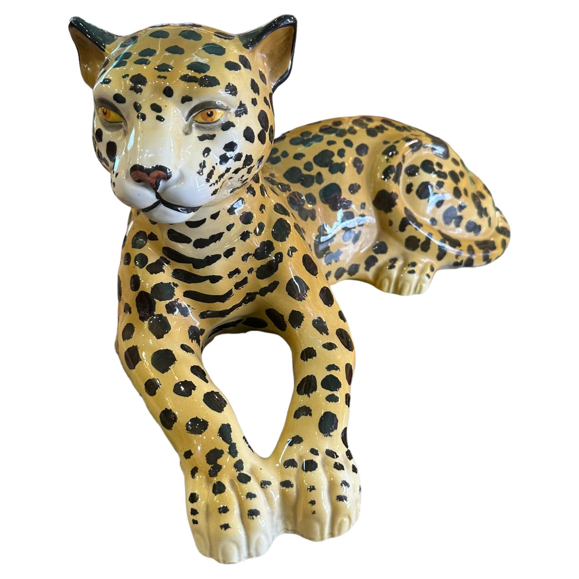 1970s Tan Small Resting Cheetah For Sale at 1stDibs