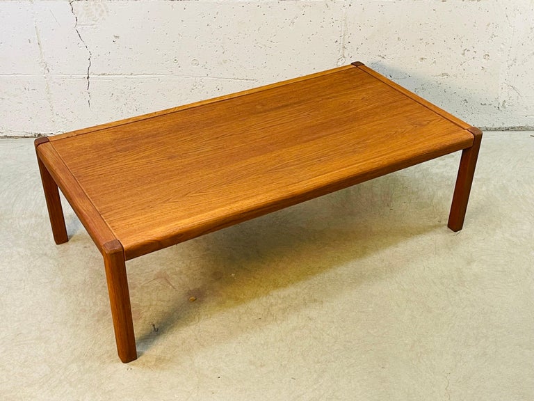 1970s Teak Rectangular Coffee Table For Sale at 1stDibs