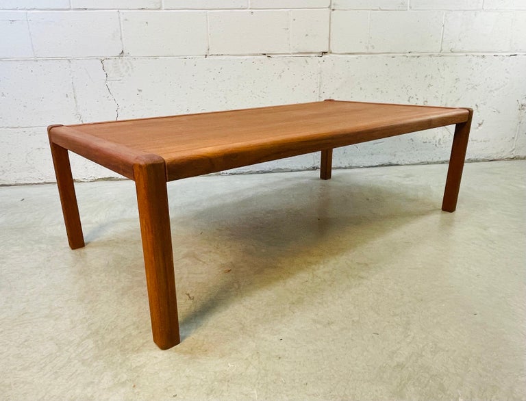 1970s Teak Rectangular Coffee Table For Sale at 1stDibs