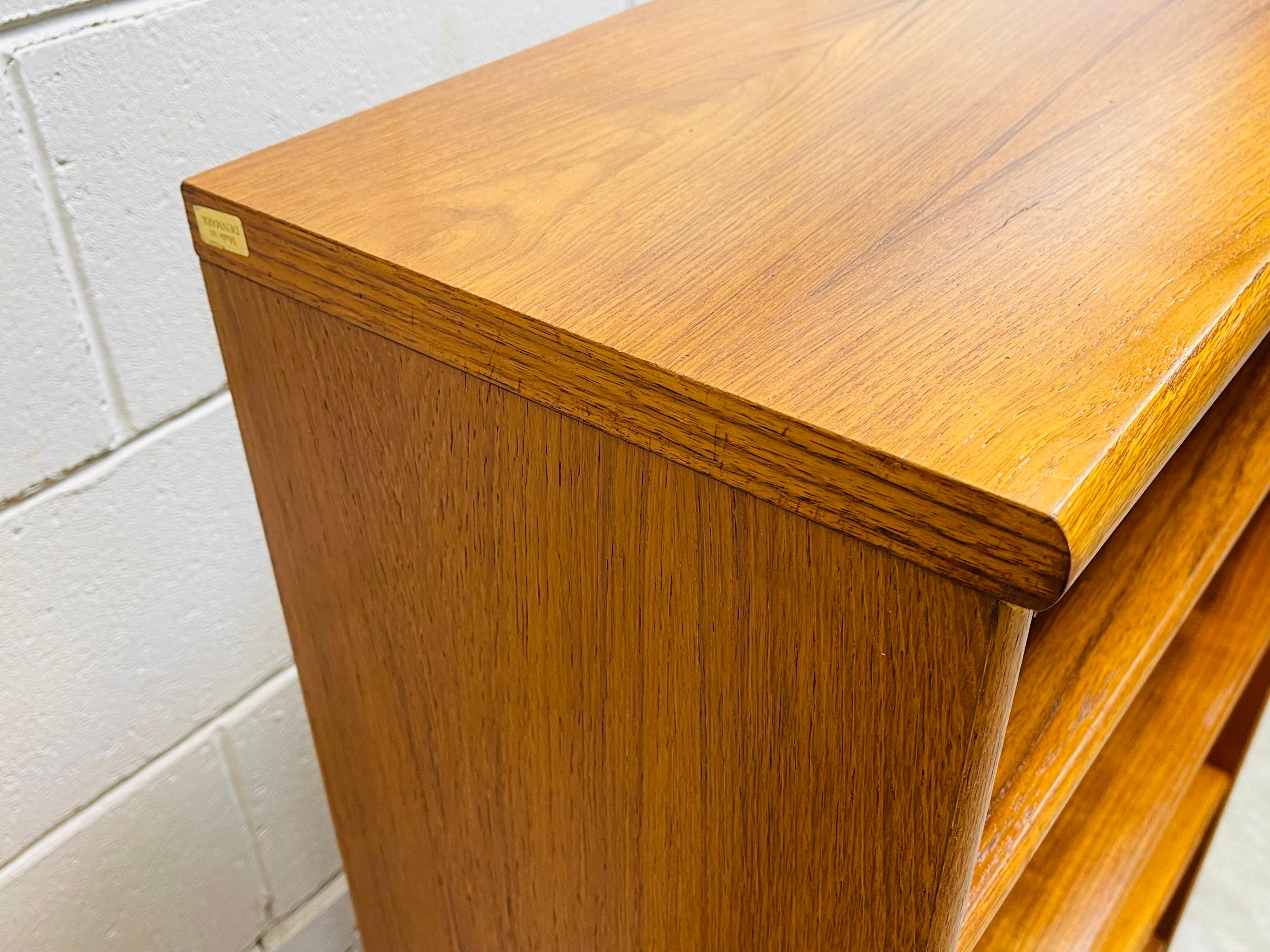 1970s Teak Wood Bookcase For Sale at 1stDibs