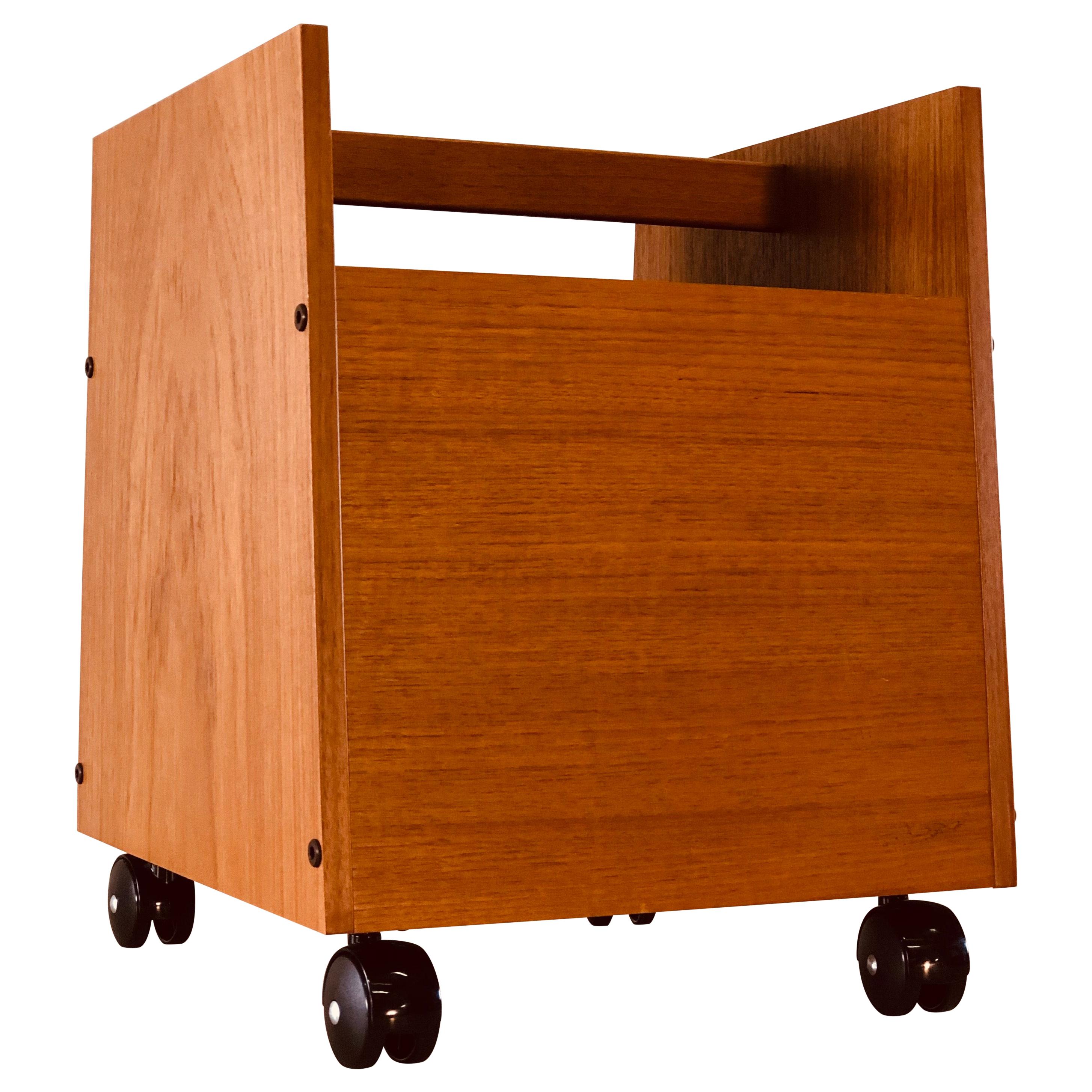 Minimalistic 1970s Danish Teak Magazine Rack Made in Denmark, 1970s For ...