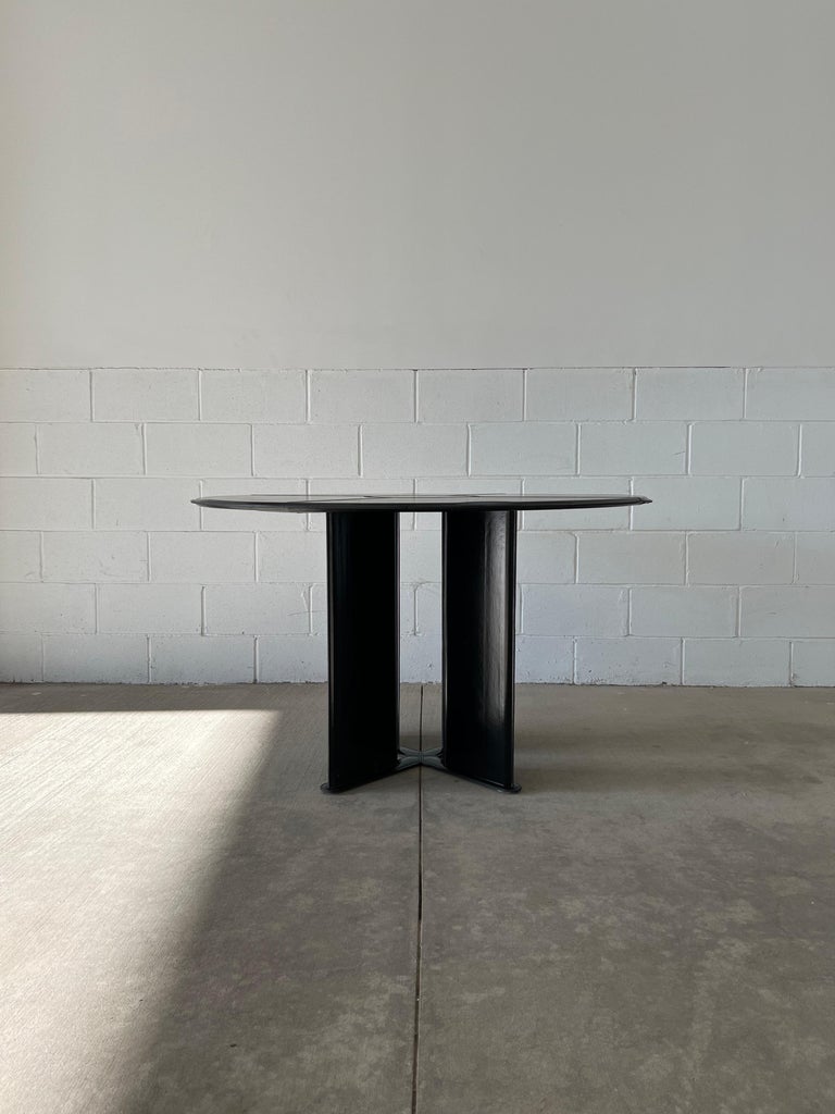 1970s, Tito Agnoli Leather Dining Table by Matteo Grassi For Sale at ...
