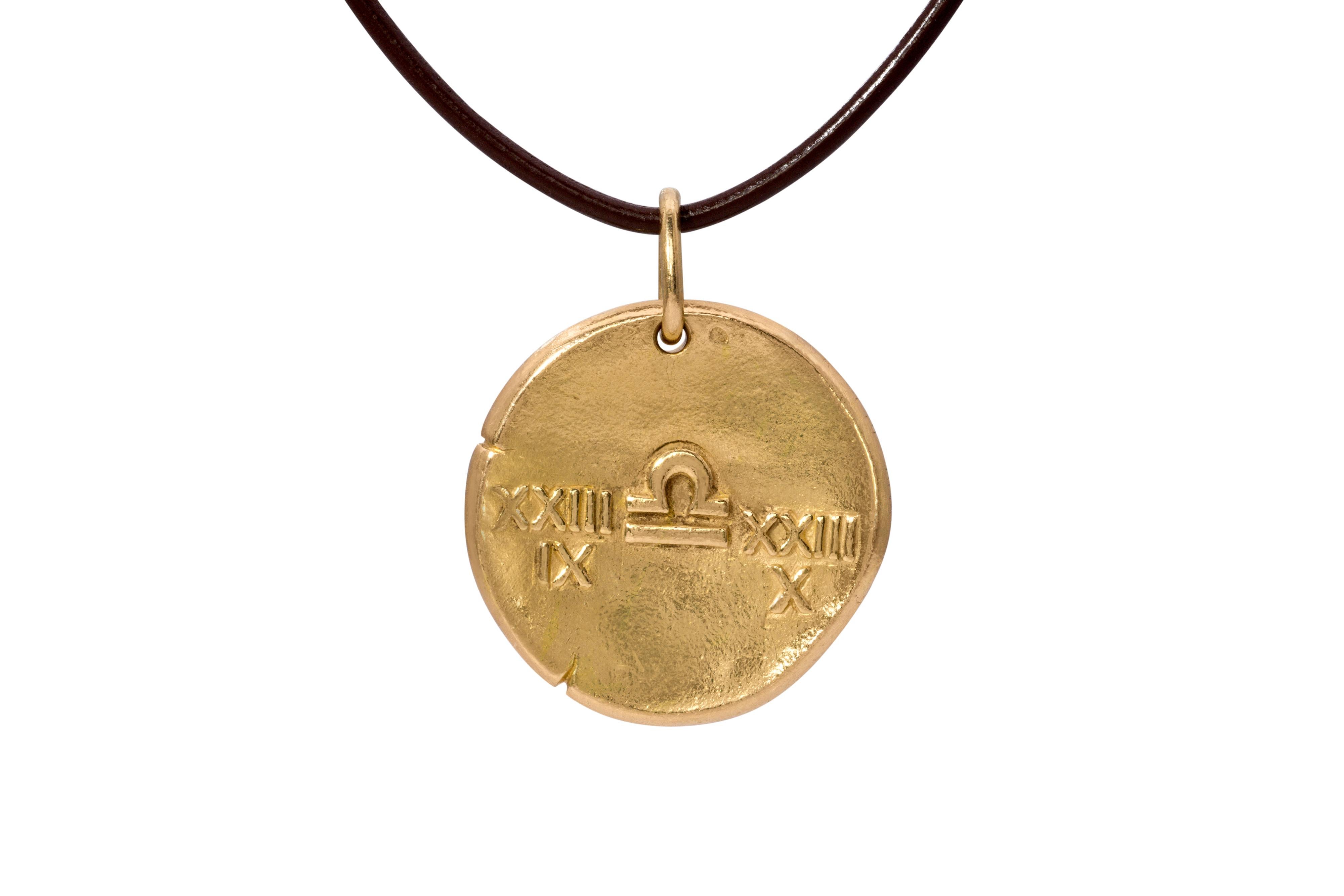 Van Cleef and Arpels 1970s Georges L'Enfant Yellow Gold Libra Zodiac Pendant For Sale at 1stDibs ...