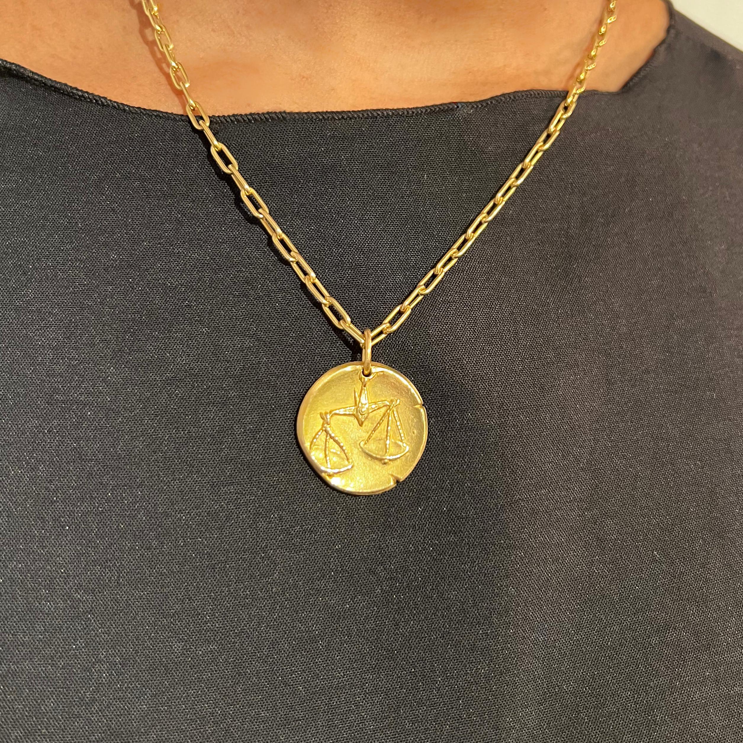 Van Cleef and Arpels 1970s Georges L'Enfant Yellow Gold Libra Zodiac Pendant For Sale at 1stDibs ...