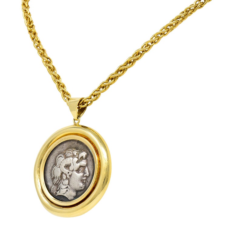 1970's Vintage Ancient Coin 14 Karat Gold Alexander the Great Athena ...