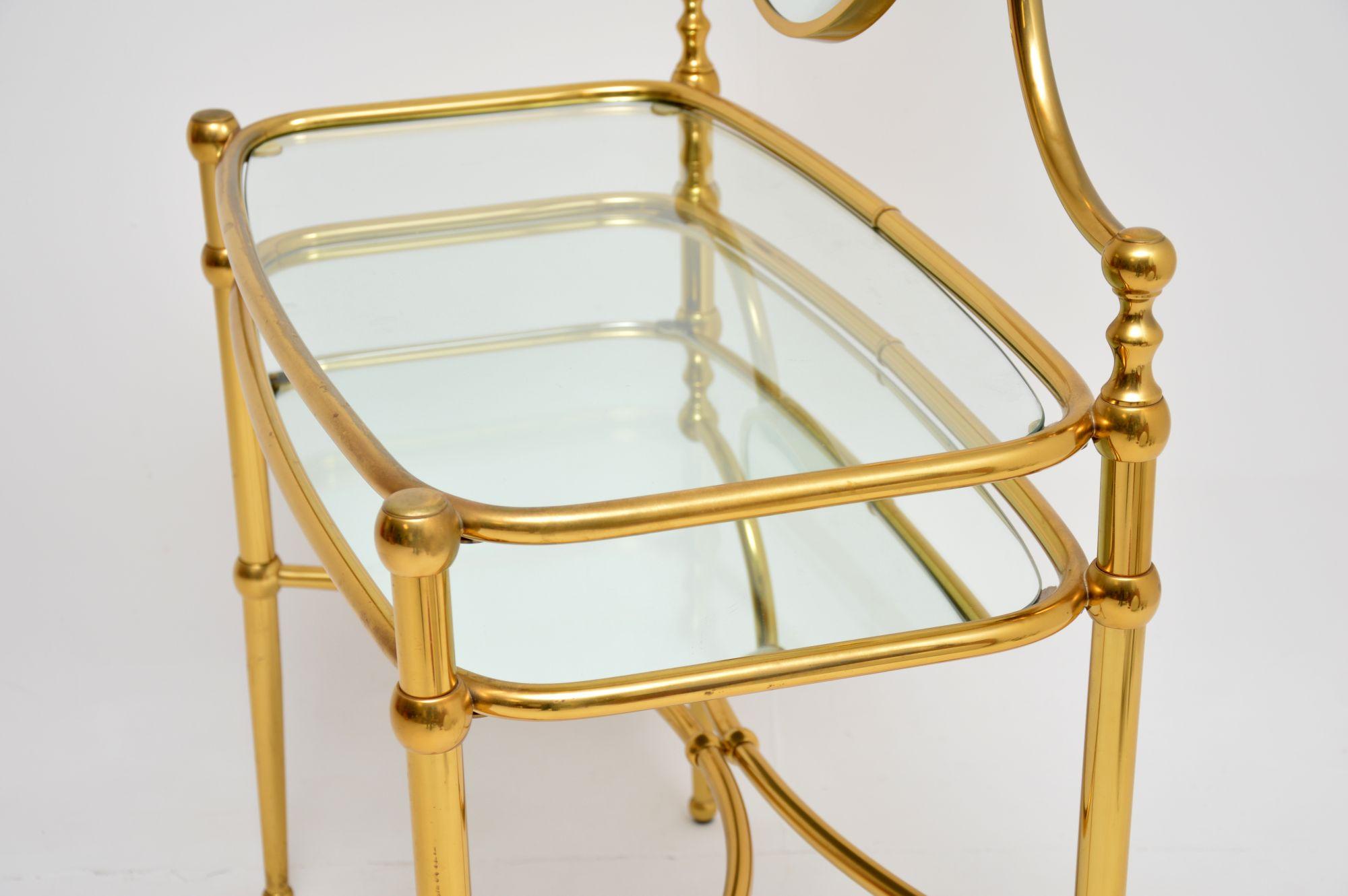 1970's Vintage Brass Dressing Table at 1stDibs