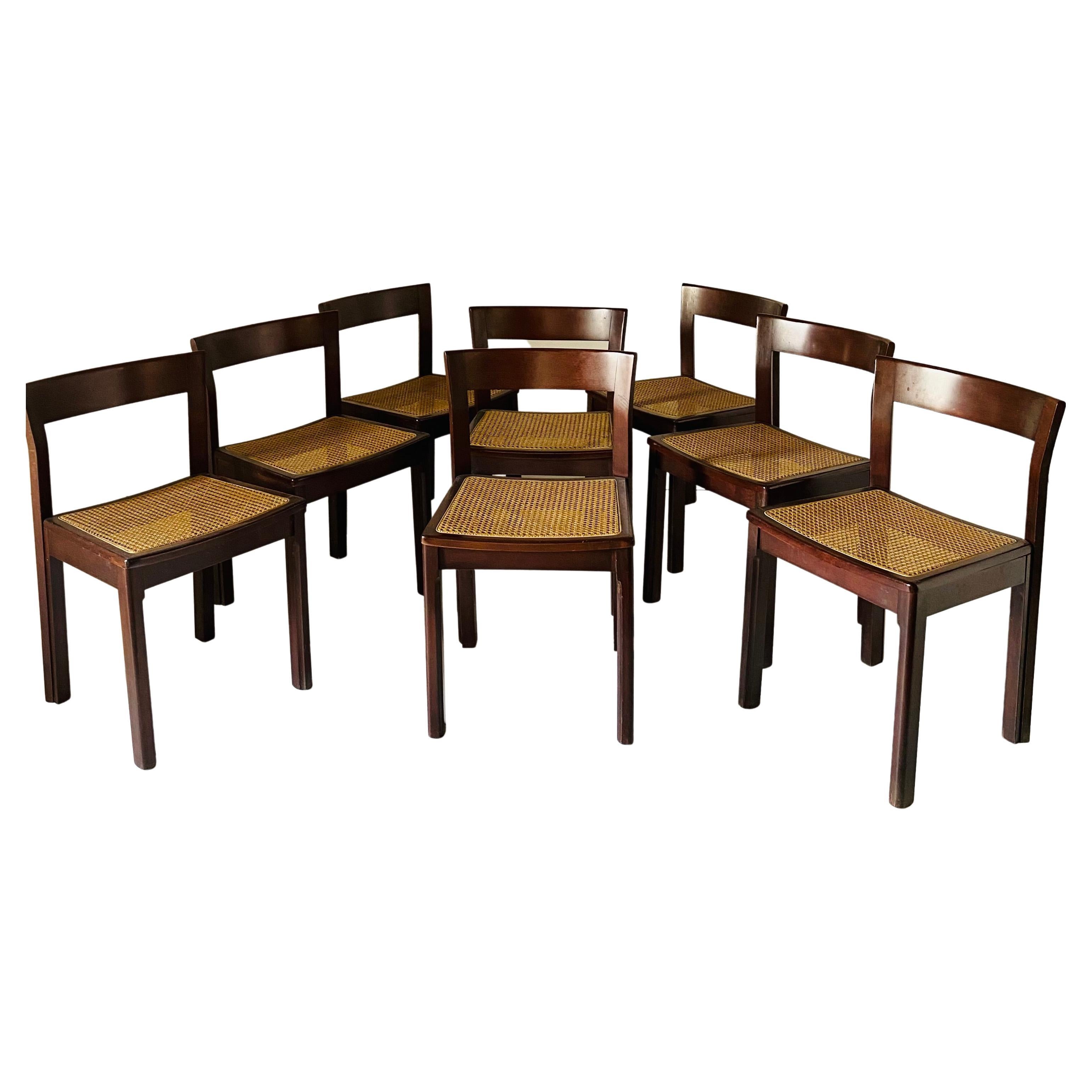 Vintage Bentwood and Cane Wood Dining Chairs, 1980s For Sale at 1stDibs