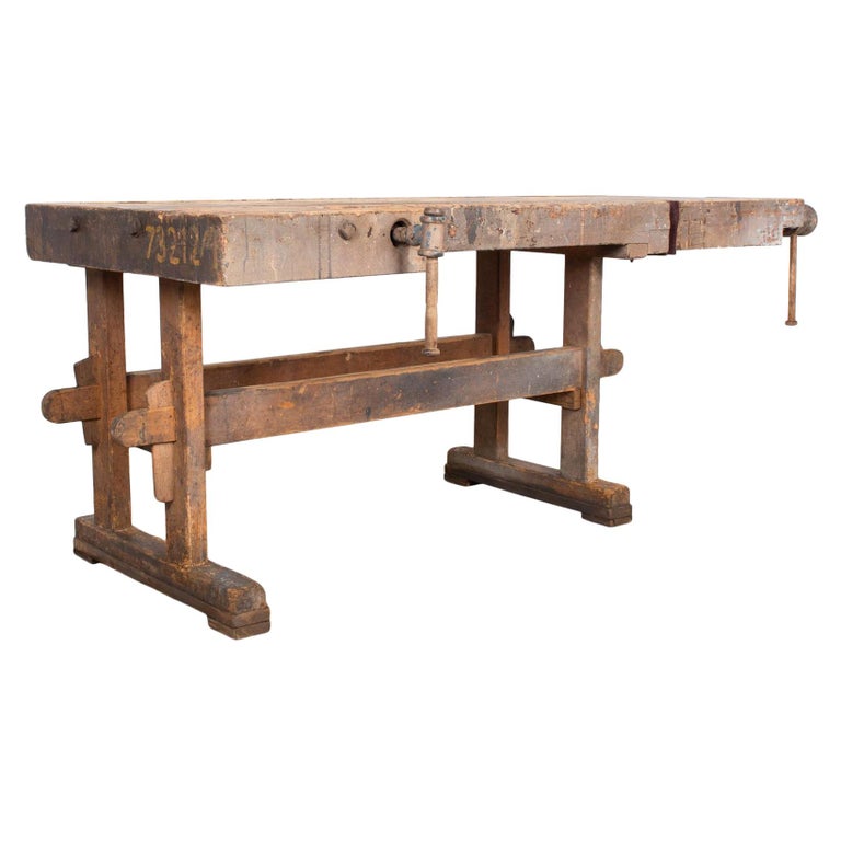 1970s Vintage Carpenters Work Bench For Sale at 1stDibs
