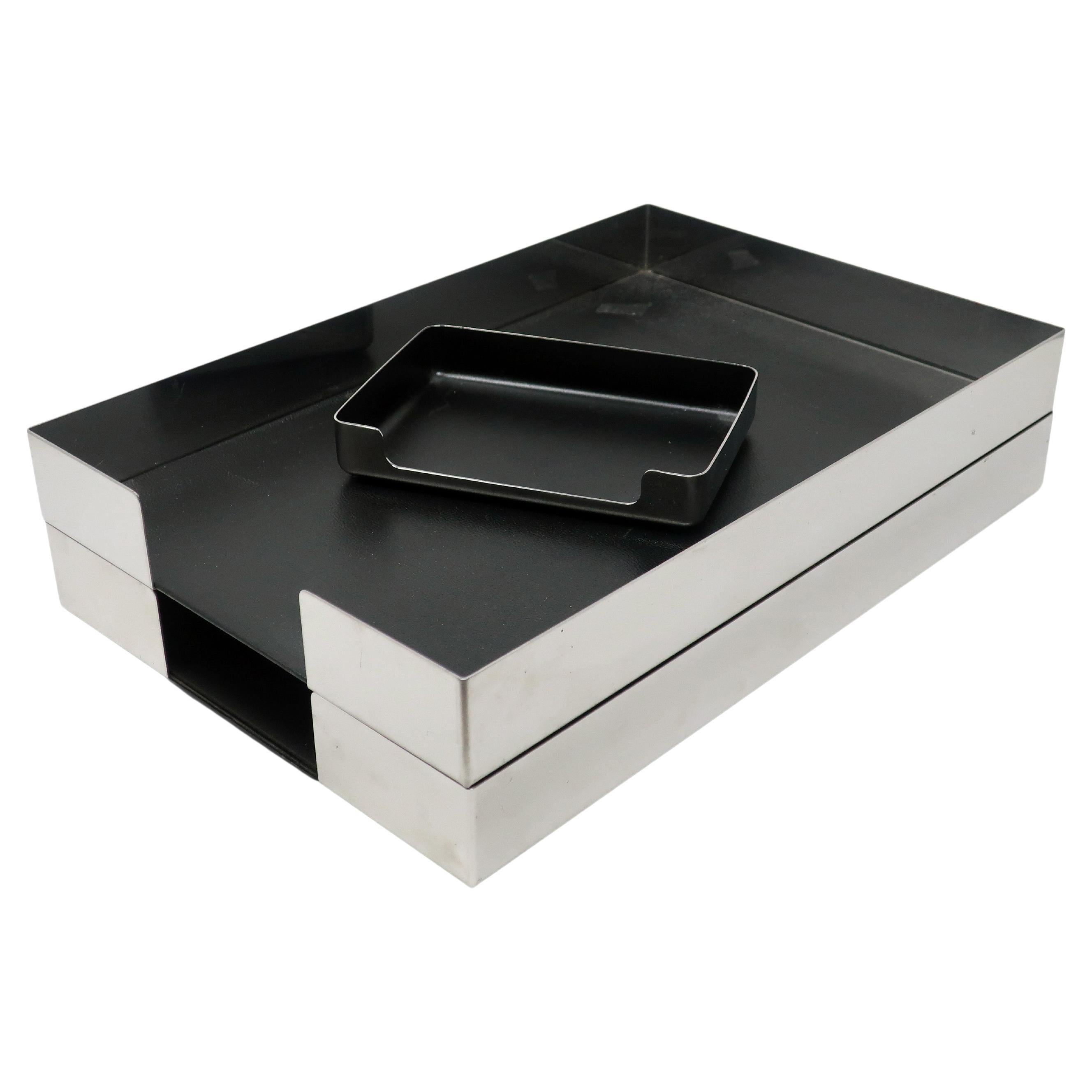 1970s Vintage Chrome Letter and Note Trays by McDonald Design at 1stDibs