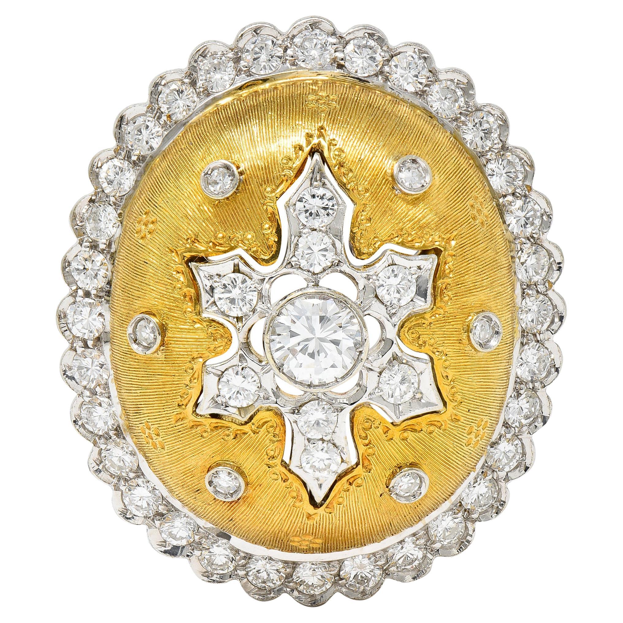 Delightful Diamond Snowflake Cluster Ring at 1stDibs | snowflake ...